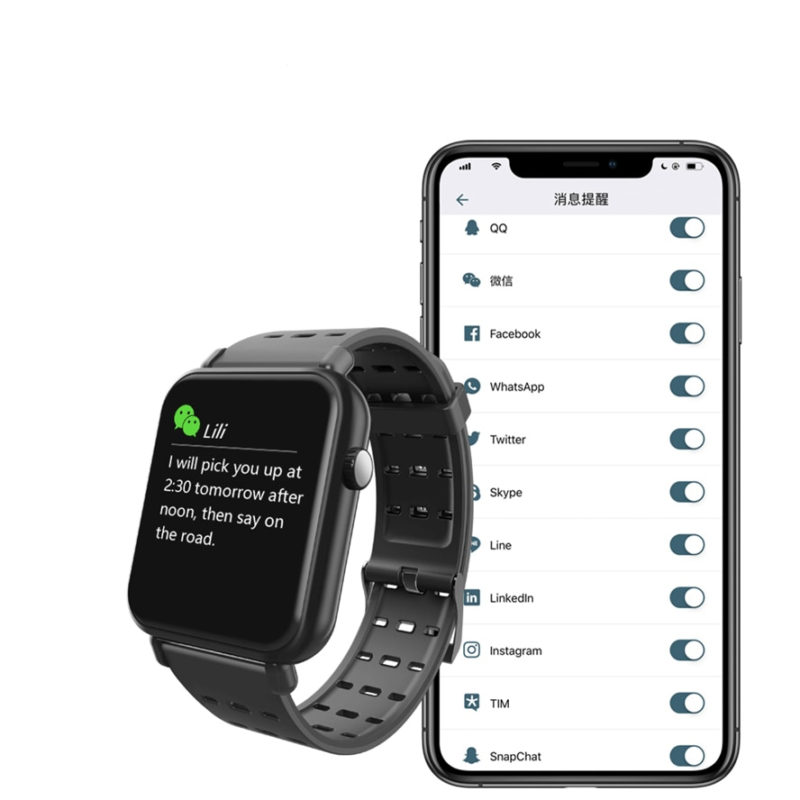 Relógio Inteligente Y6 SmartWatch Unissex Fitness - Mambos Loja Virtual